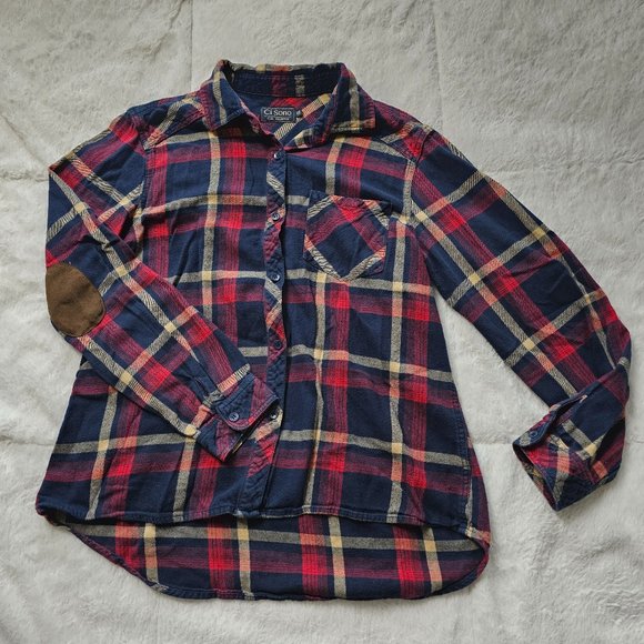 Ci Sono | Tops | Ci Sono Plaid Collection Red Blue Yellow Button Down ...